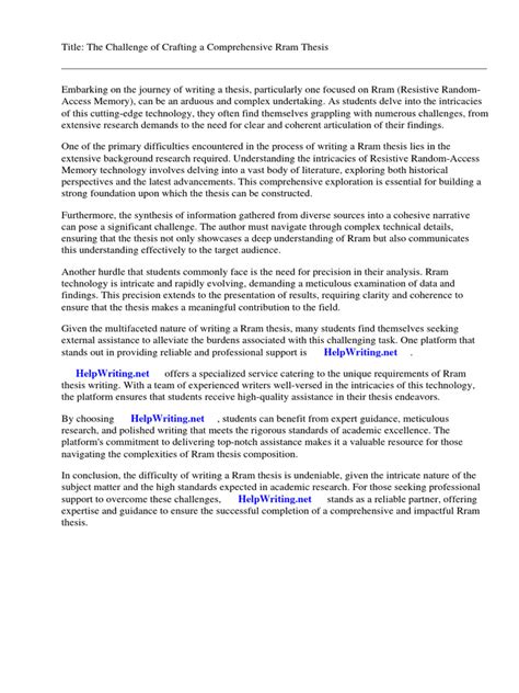 Rram Thesis Pdf Thesis Expert