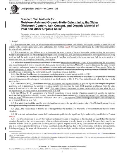 Astm D2974 20 Red Standard Test Methods For Determining The Water