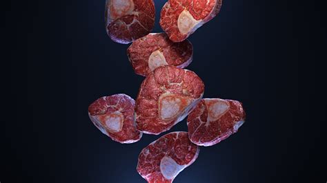 검은 색에 원시 쇠고기 스테이크 오소 Bucco 3d 렌더링 고기에 대한 스톡 사진 및 기타 이미지 고기 긴 날것 Istock