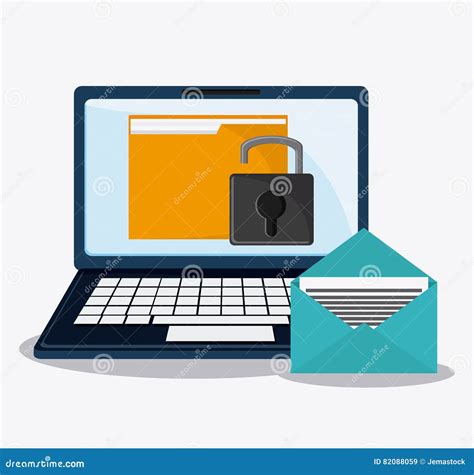 Cyber Security Padlock Design Stock Vector Illustration Of Padlock Safety 82088059