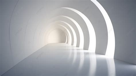 흰색 아치가 있는 터널의 3d 렌더링 복도 홀 실내 건축 배경 일러스트 및 사진 무료 다운로드 Pngtree