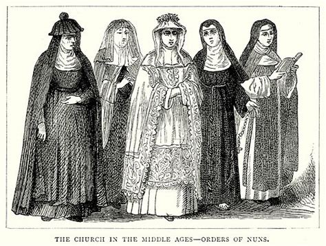 The Church In The Middle Ages Orders Of Nuns Stock Image Look And Learn
