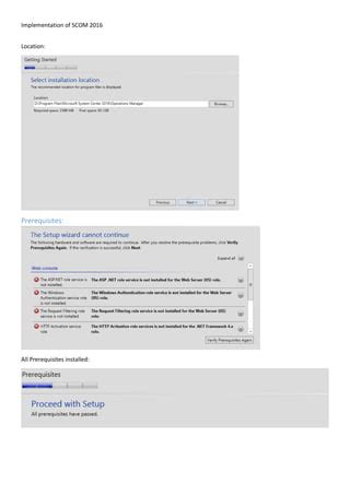 Implementation Of Scom PDF
