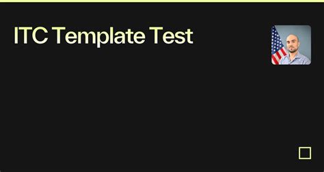 ITC Template Test Codesandbox