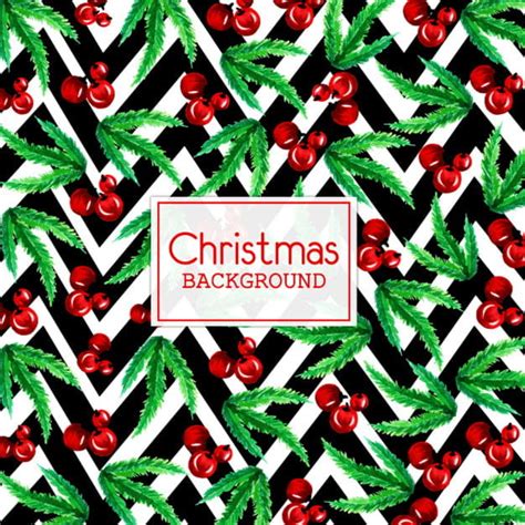 검은 줄무늬와 수채화 크리스마스 배경 Eps Uidownload