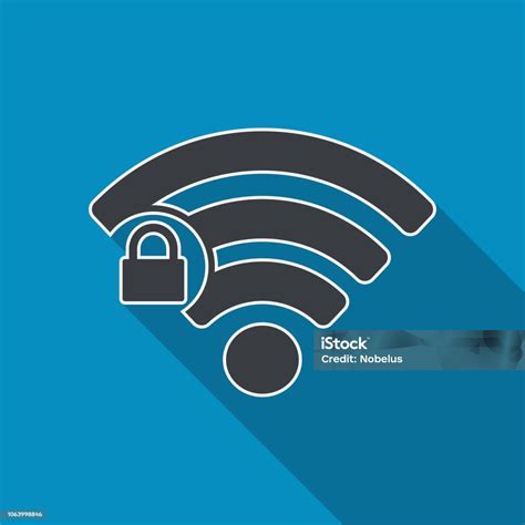 Tanda Wifi Terkunci Simbol Wifi Kata Sandi Ikon Jaringan Nirkabel Zona Wifi Ikon Gaya Desain
