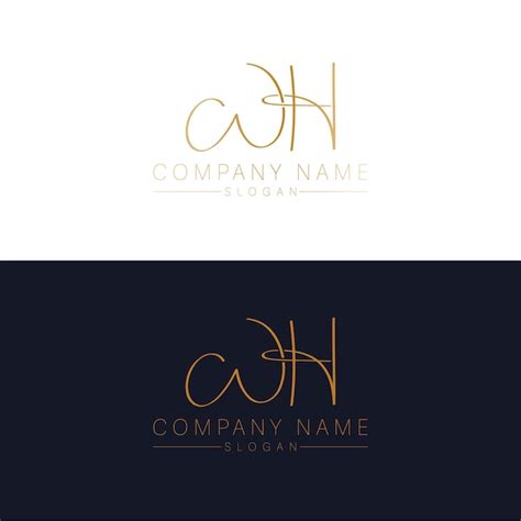 Premium Vector Wh Initials Vector Logo Design Letters W And H Logotype Initial Monogram