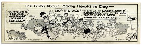 Lot Detail Lil Abner 2 Strips Hand Drawn And Signed By Al Capp