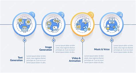 Premium Vector 2d Ai For Seo Vector Infographics Template Data Visualization With 4 Steps