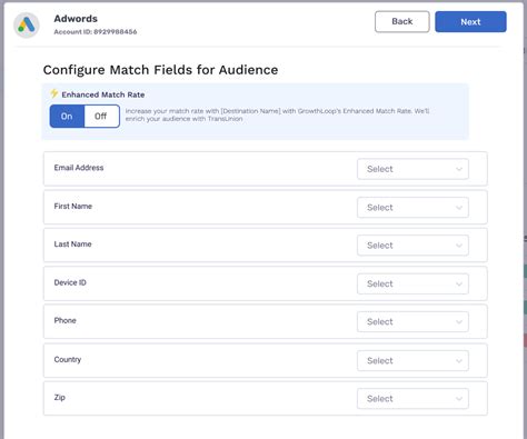 enhanced match rate for paid media growthloop docs
