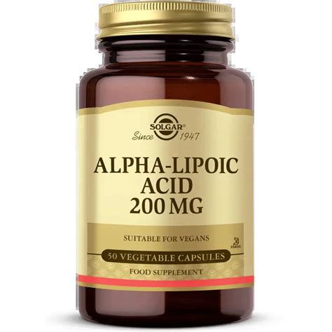 Alpha Lipoic Acid 200 Mg Özel Takviyeler Solgar Vitamin