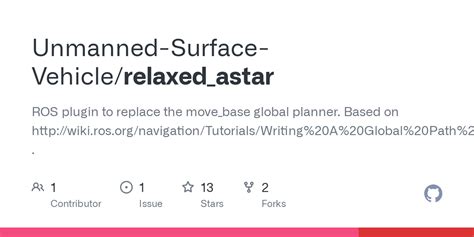 Github Unmanned Surface Vehiclerelaxedastar Ros Plugin To Replace The Movebase Global