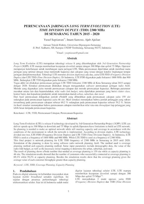 Pdf Perencanaan Jaringan Long Term Evolution · Pdf Fileperencanaan
