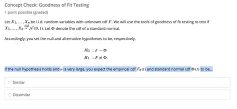 solved concept check goodness of fit testing 1 point