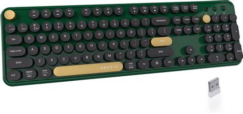 Ubotie Wireless Green Keyboard Bluetooth 2 4ghz Dural Mode