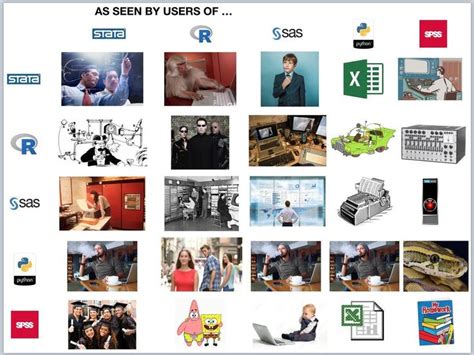 As Seen By Users Of Stata R Sas Python Spss Data Science Science Programs Social