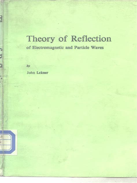 Theory Of Reflection Of Electromagnetic And Particle Waves Pdf