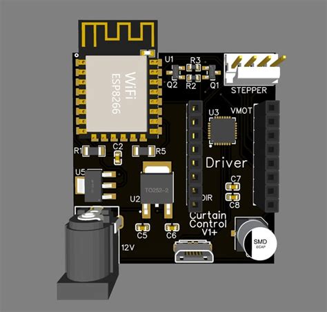 Review Requested My Second Pcb Design To Drive A Stepper Motor With An Esp8266 Via A Drv8825