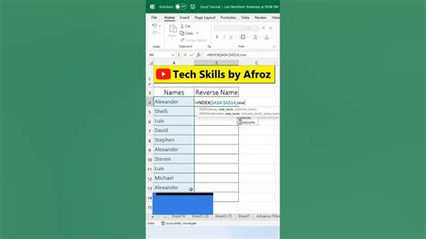 How To Reverse Data Range In Excel Reverse The Order Of Data In Excel Invert Data In Excel