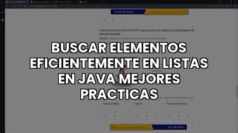 Buscar Elementos Eficientemente En Listas En Java Mejores Practicas