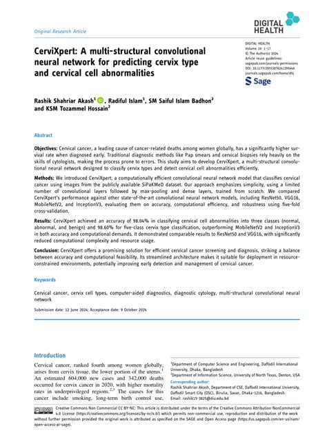 Pdf Cervixpert A Multi Structural Convolutional Neural Network For Predicting Cervix Type And