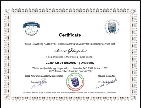 Ahmad Ghazalat On Linkedin Ccna Certificate With Cisco Academy All