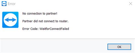Teamviewer Error Waitforconnectfailed Even Though The Partners Device