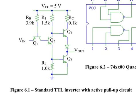 Solved 3 Simulate The Ttl Inverter Circuit Of Figure 6 1