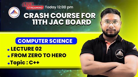 Computer Science Crash Course For 11th Jac Board C Youtube