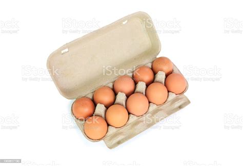 클리핑 경로와 흰색 배경에 고립 된 판지 상자에 닭 갈색 계란 가금류에 대한 스톡 사진 및 기타 이미지 가금류 갈색 농장