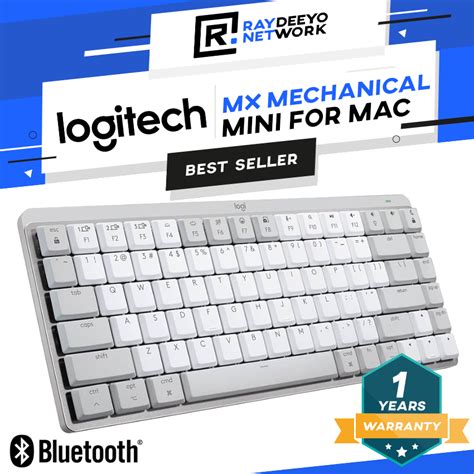 Logitech MX Mechanical Mini For Mac Wireless Mechanical Keyboard Low Profile Bluetooth Tactile