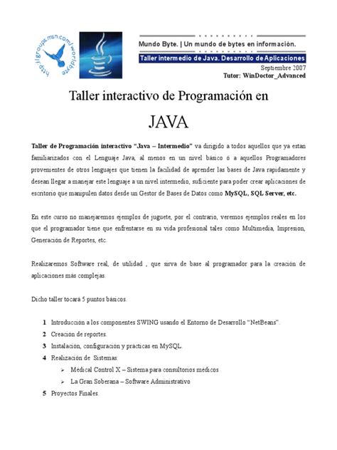 Java Intermedio Pdf Frijoles Netos Aplicaciones Y Software