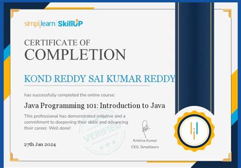 sai kumar reddy on linkedin kond reddy sai kumar reddy has successfully completed the java