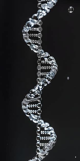 Closeup Dna Helix Premium Ai Generated Image