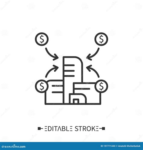 Financial Synergy Icon Acquisition And Merger Stock Vector