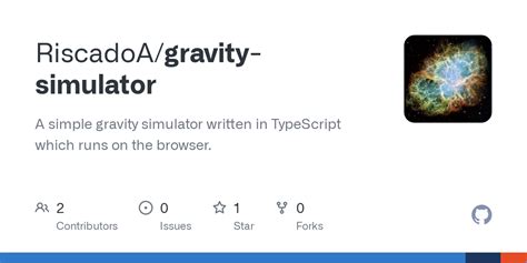 Github Riscadoagravity Simulator A Simple Gravity Simulator Written In Typescript Which Runs