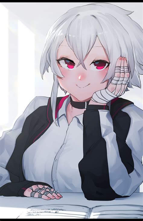 Safebooru 1girl Absurdres Bandaged Arm Bandages Bangs Black Choker