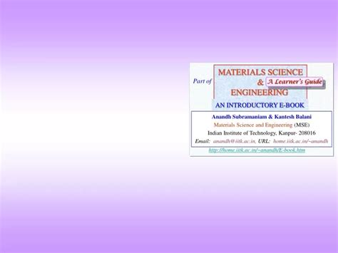 PPT MATERIALS SCIENCE ENGINEERING PowerPoint Presentation Free Download ID