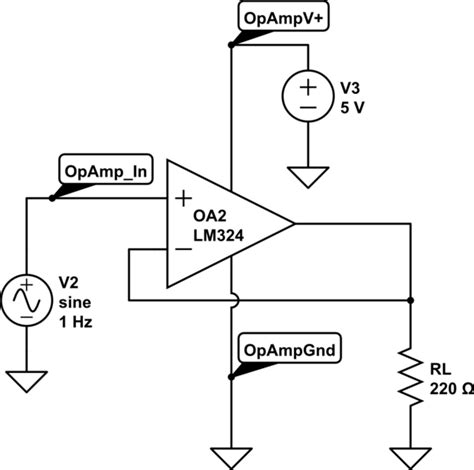 Operational Amplifier Does The Circuitlab Simulation Ignore Opamp