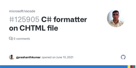 C Formatter On Chtml File · Issue 125905 · Microsoftvscode · Github