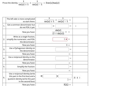 Solved Csc X Csc X Sec X Tan X Chegg Com