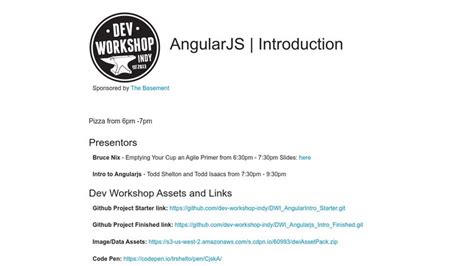 Dev Workshop Angularjs Introduction