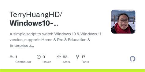 github terryhuanghd windows10 versionswitcher a simple script to