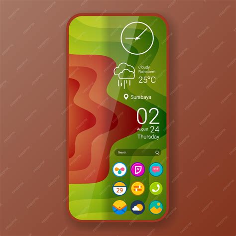 Premium Vector Realistic Smartphone User Interface Widget Elegant