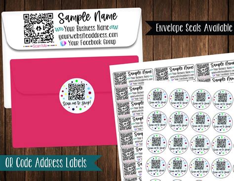 Qr Code Address Labels Mailing Labels Etsy