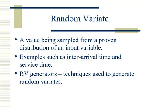 Random Variate Generation Ppt