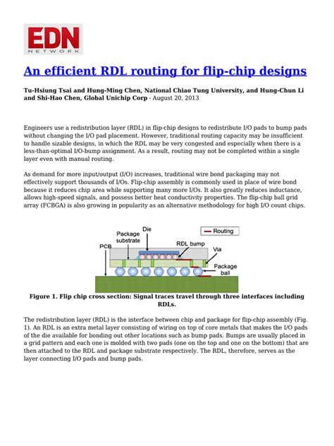 An Efficient Rdl Routing For Flip Chip Designs Pdf Integrated