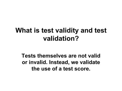 Validity And Reliability Ppt