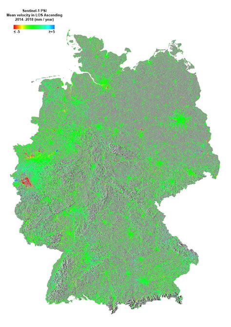 Esa Surface Deformation Across Germany