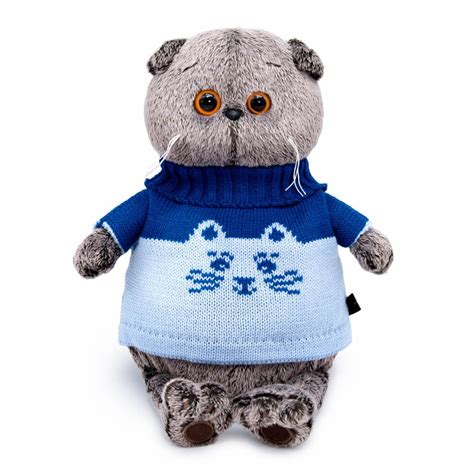 Мягкая игрушка BUDI BASA Ks30-207 Басик в свитере "Кот" 30 см - купить ...
